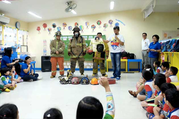firefighters in the classroom | OLL Child Development Center